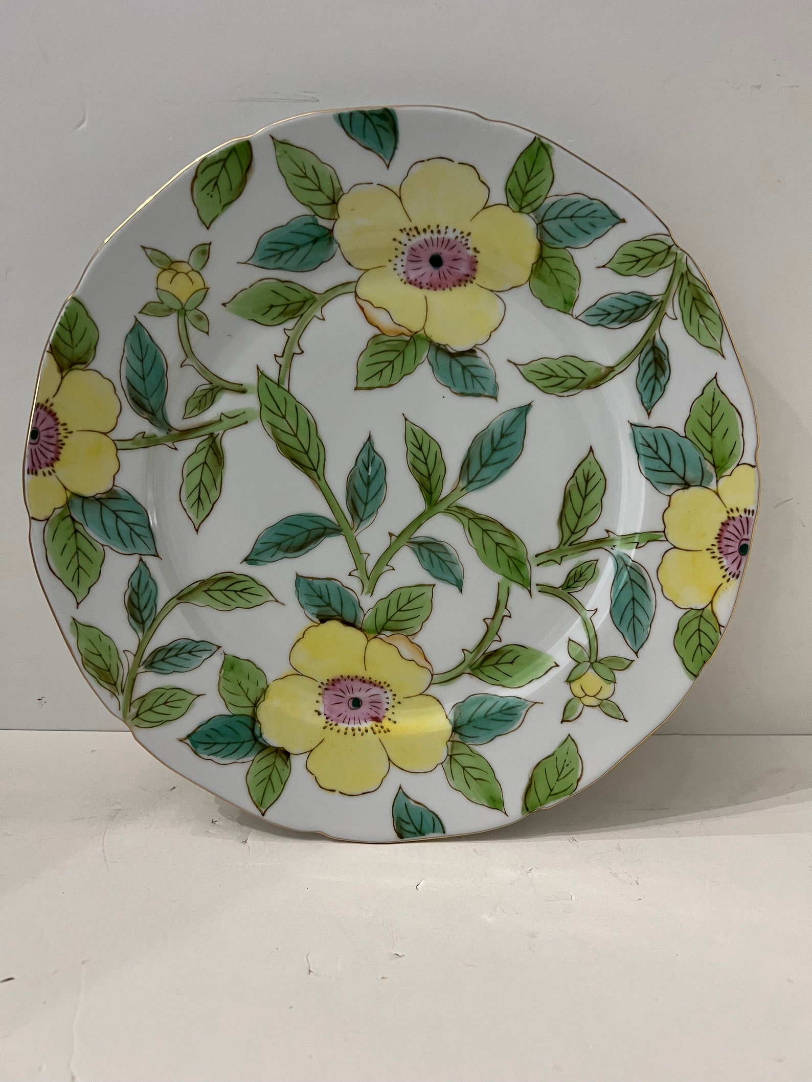 Vintage Ceramic Occupied Japan Yellow Floral Plate 10 - Etsy