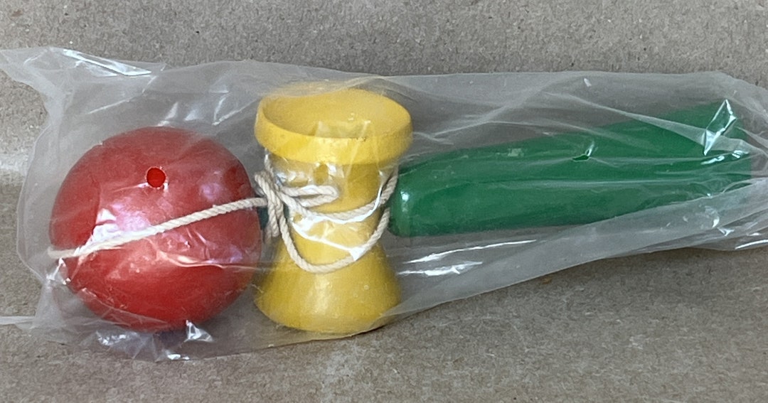Vintage Dime Store Handmade Wooden Cup and Ball Collectible Toy. - Etsy