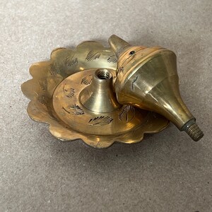 Vintage Dime Store Solid Brass Flower Base Incense Burner Tray. - Etsy