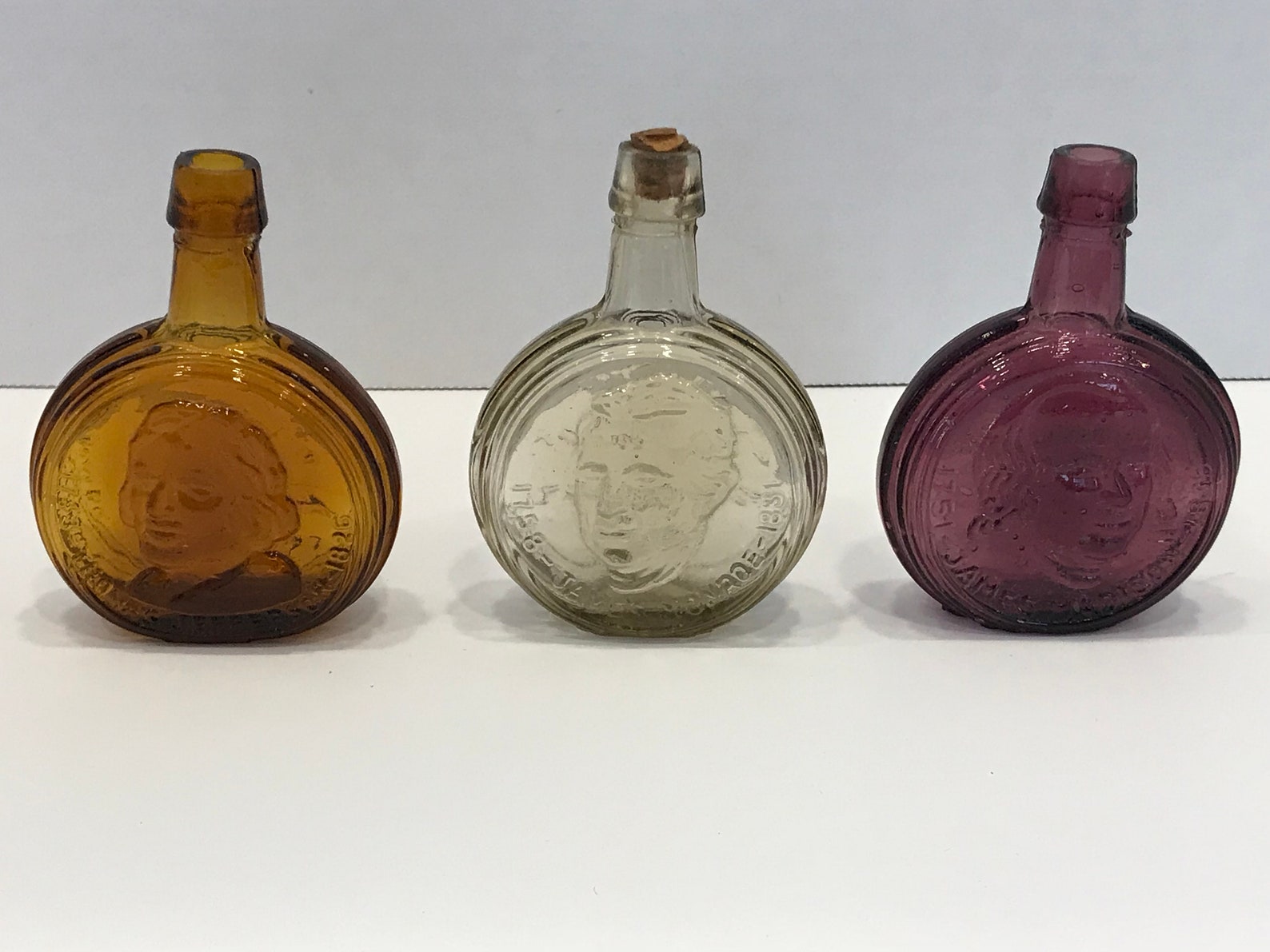 Vintage Mini Glass Presidential Bottles - Etsy