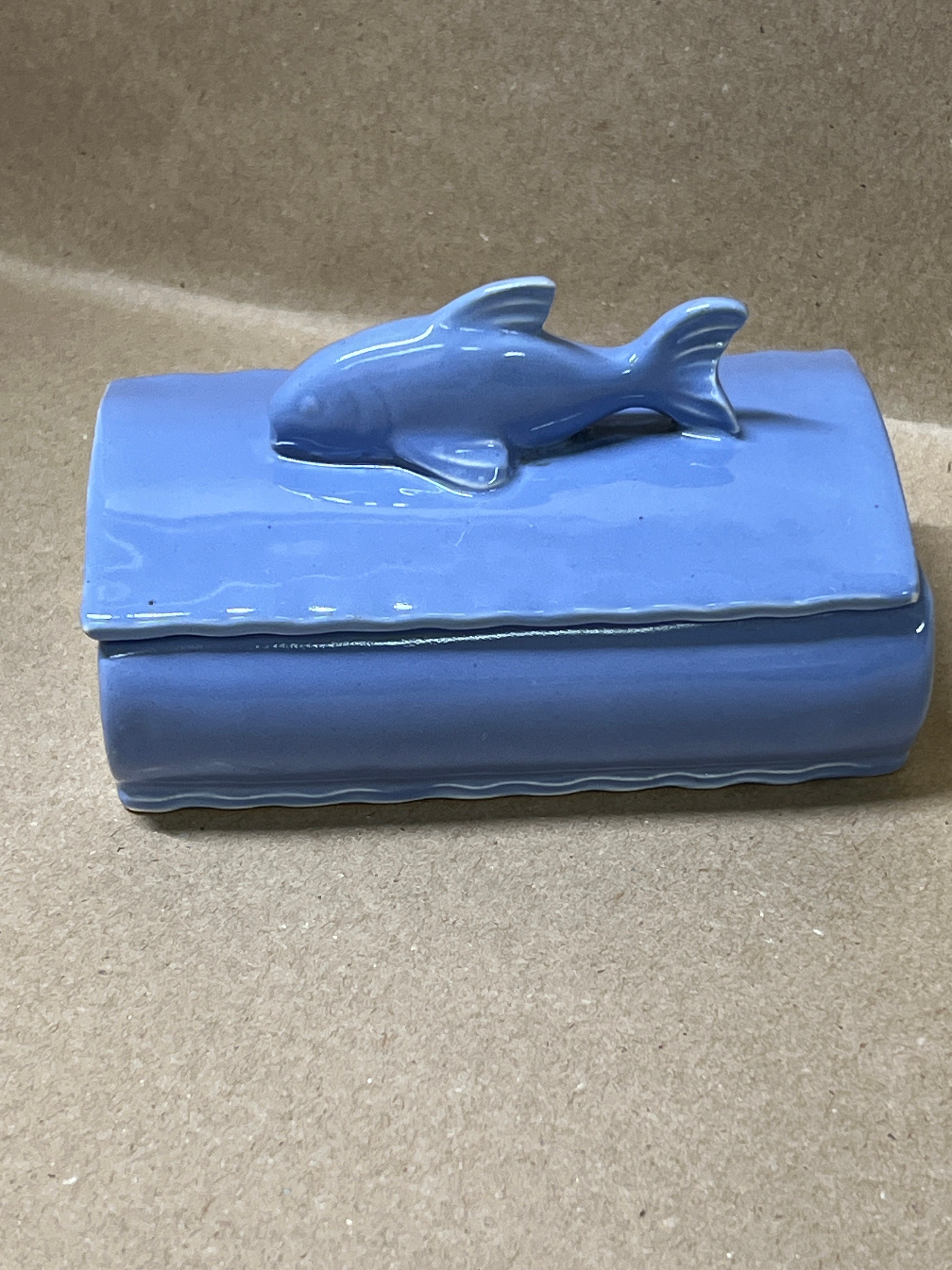 Vintage Ceramic Fish Trinket Box: 1950s Italian Dime Store Decor - Etsy