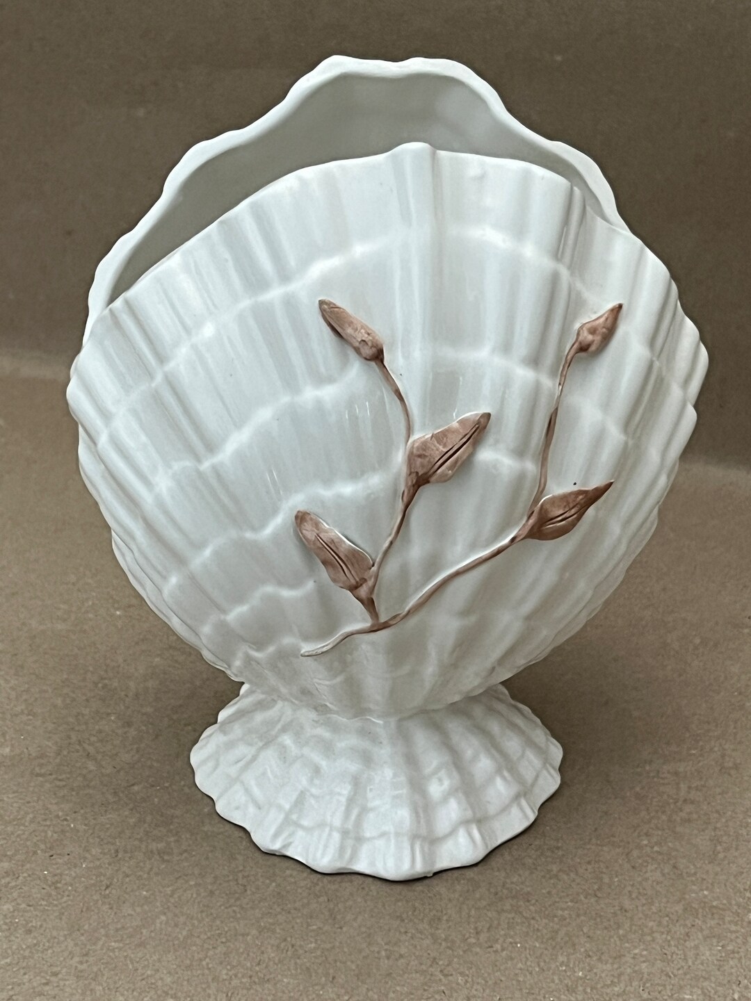Vintage Dime Store Ceramic Clam Shell Planter / Vase Italy. - Etsy