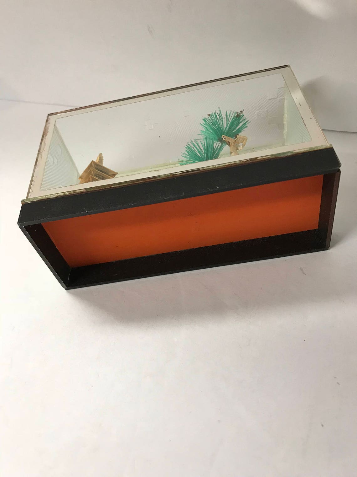 Vintage Japanese Glass Box Diorama With Pagoda and Deer TYPE E - Etsy