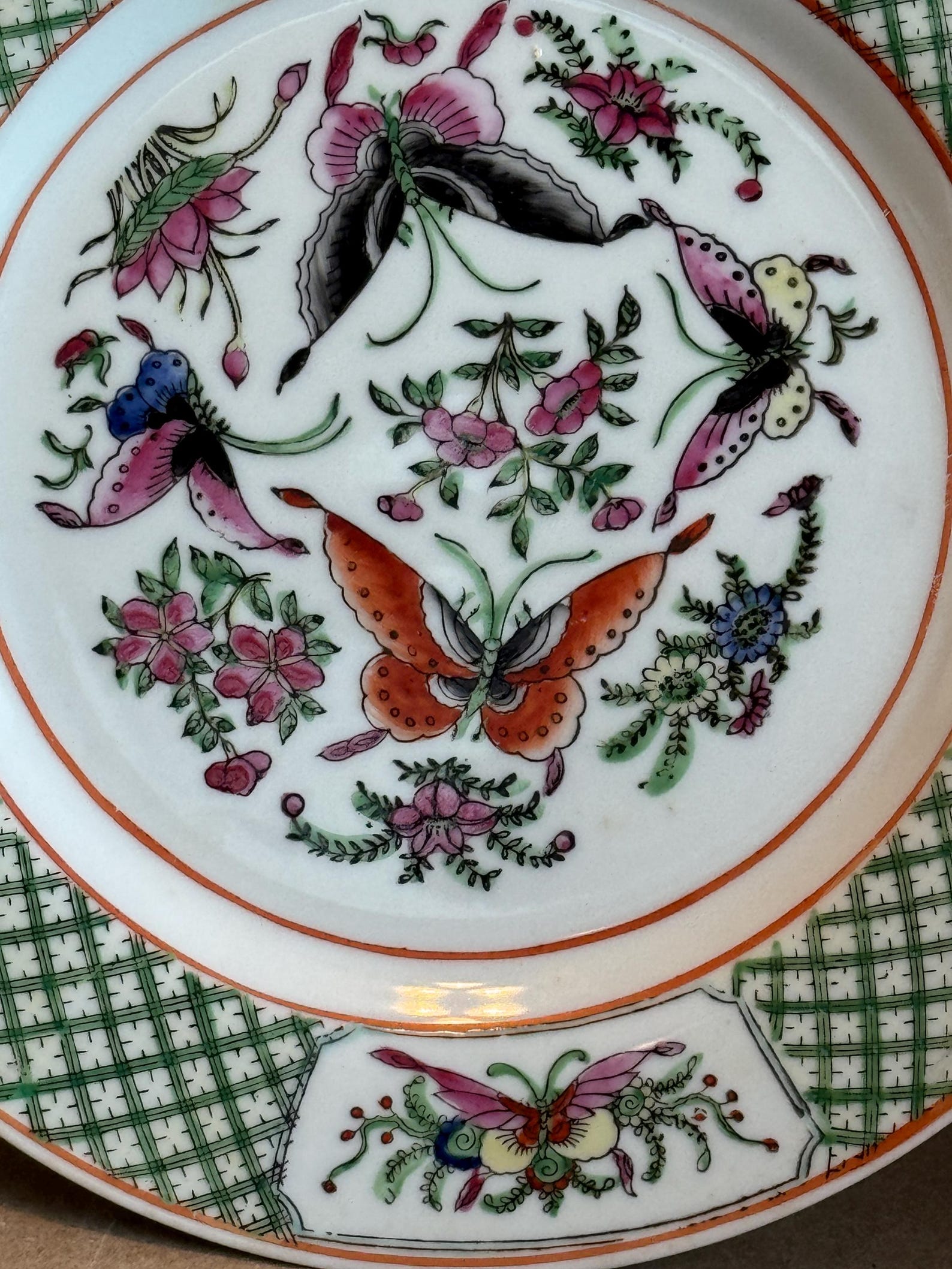 Vintage Dime Store Large Hand Painted Asian Porcelain Colorful ...