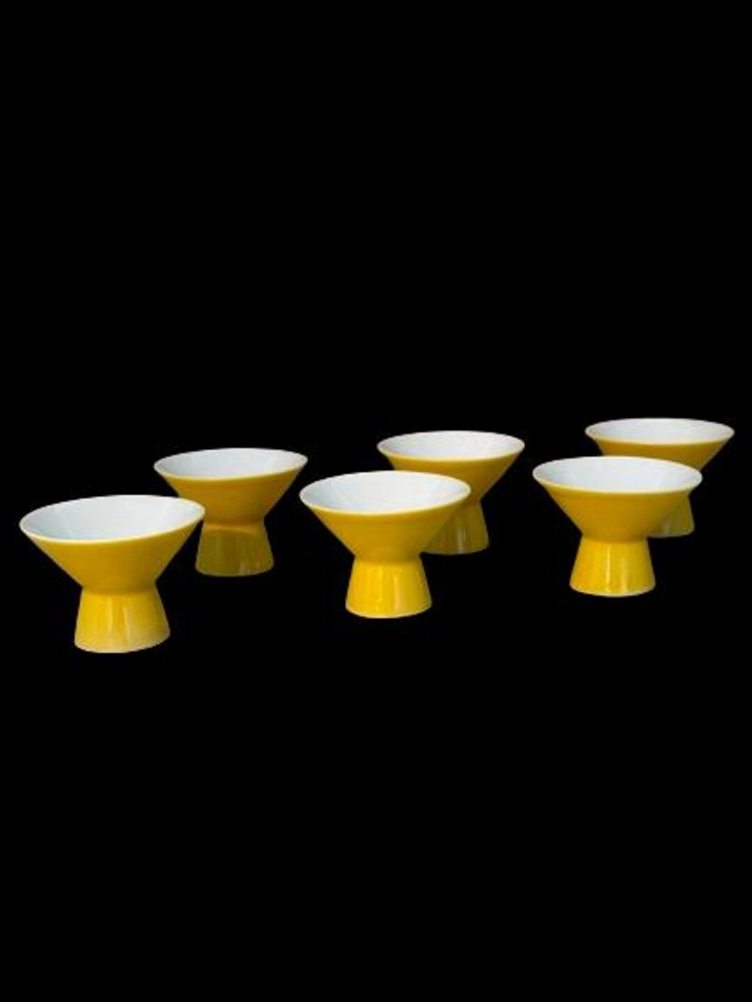 Vintage Dime Store Set of 7 Bright Yellow Handmade Funky Sake Cups - Etsy