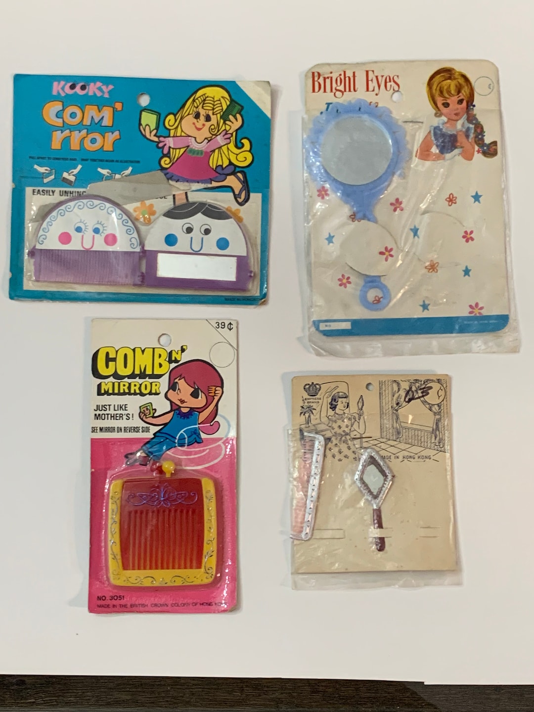 Vintage Dime Store Wholesale Toy Comb and Mirror Sets 4 Pieces - Etsy