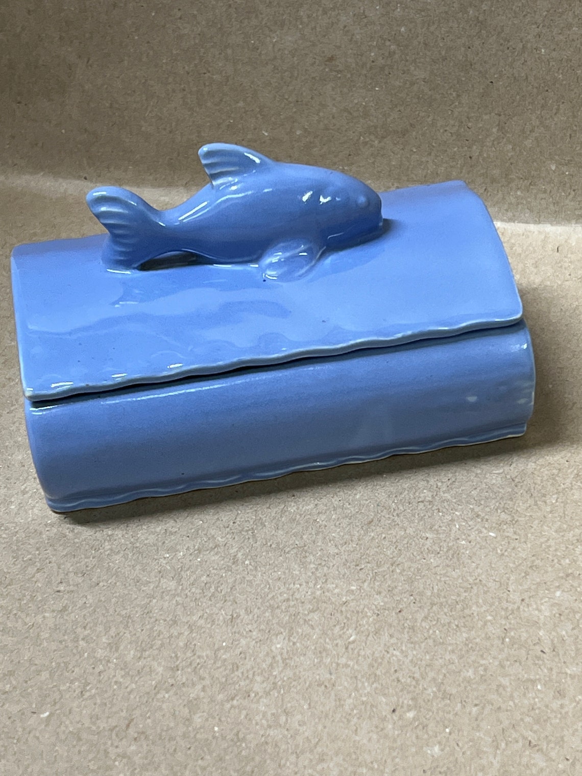 Vintage Ceramic Fish Trinket Box: 1950s Italian Dime Store Decor - Etsy