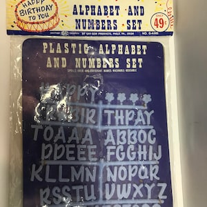 1960’s Alphabet Numbers Set for Cake Decorating. - Etsy