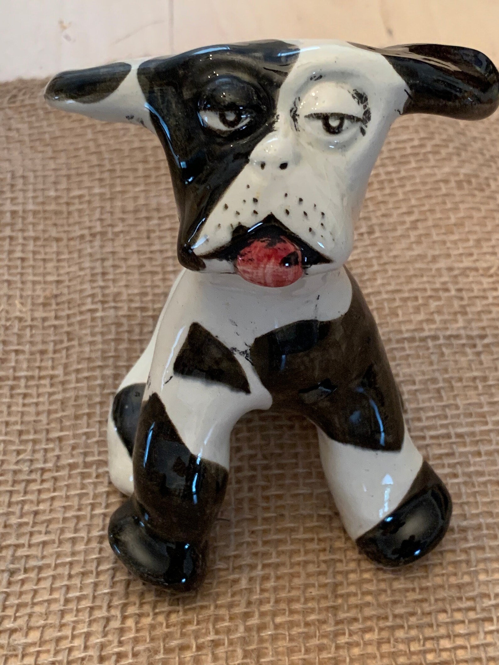 Vintage Ceramic Adorable Dog Statue Italy - Etsy