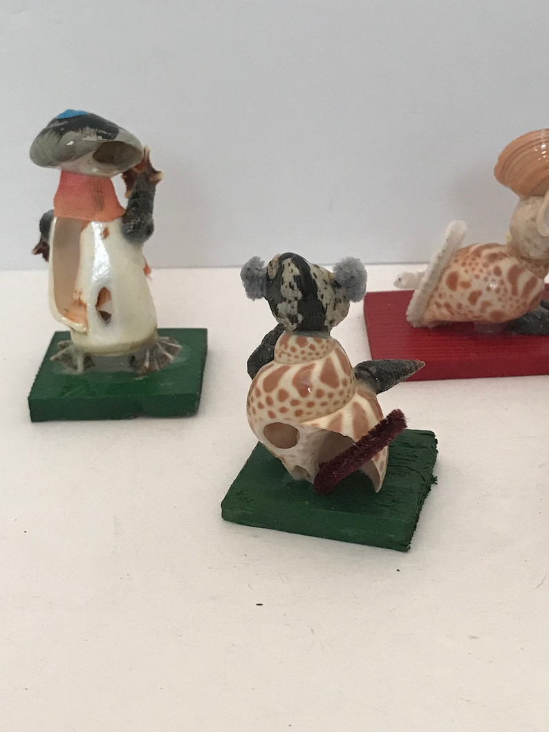 Vintage Set of 5 Handmade Japanese Shell Creatures Nos - Etsy