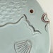 Vintage Adorable Hand Painted Light Green Larger Version Ceramic Fish ...