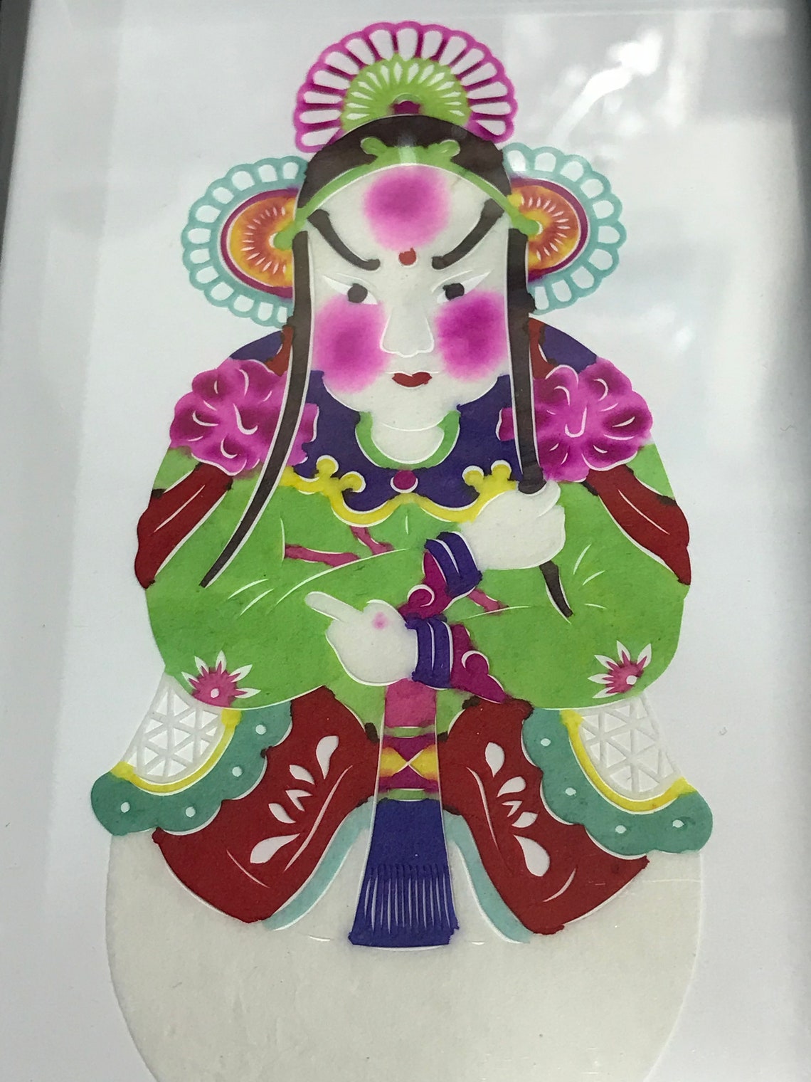 Vintage Handcrafted Chinese Paper-cutouts Framed. - Etsy
