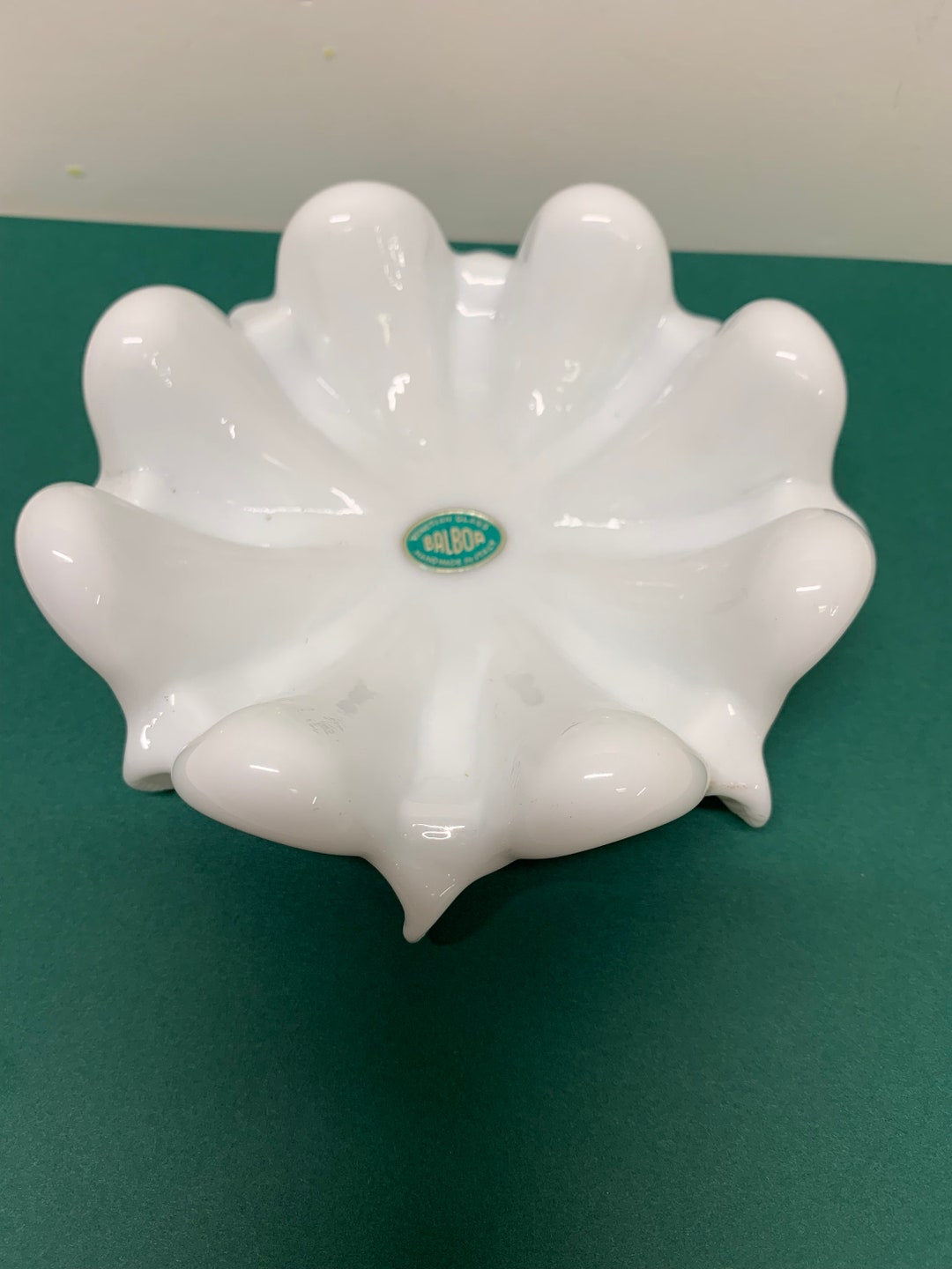 Vintage Dime Store Heavy Balboa Venetian Milk Glass Slag Glass Bowl ...