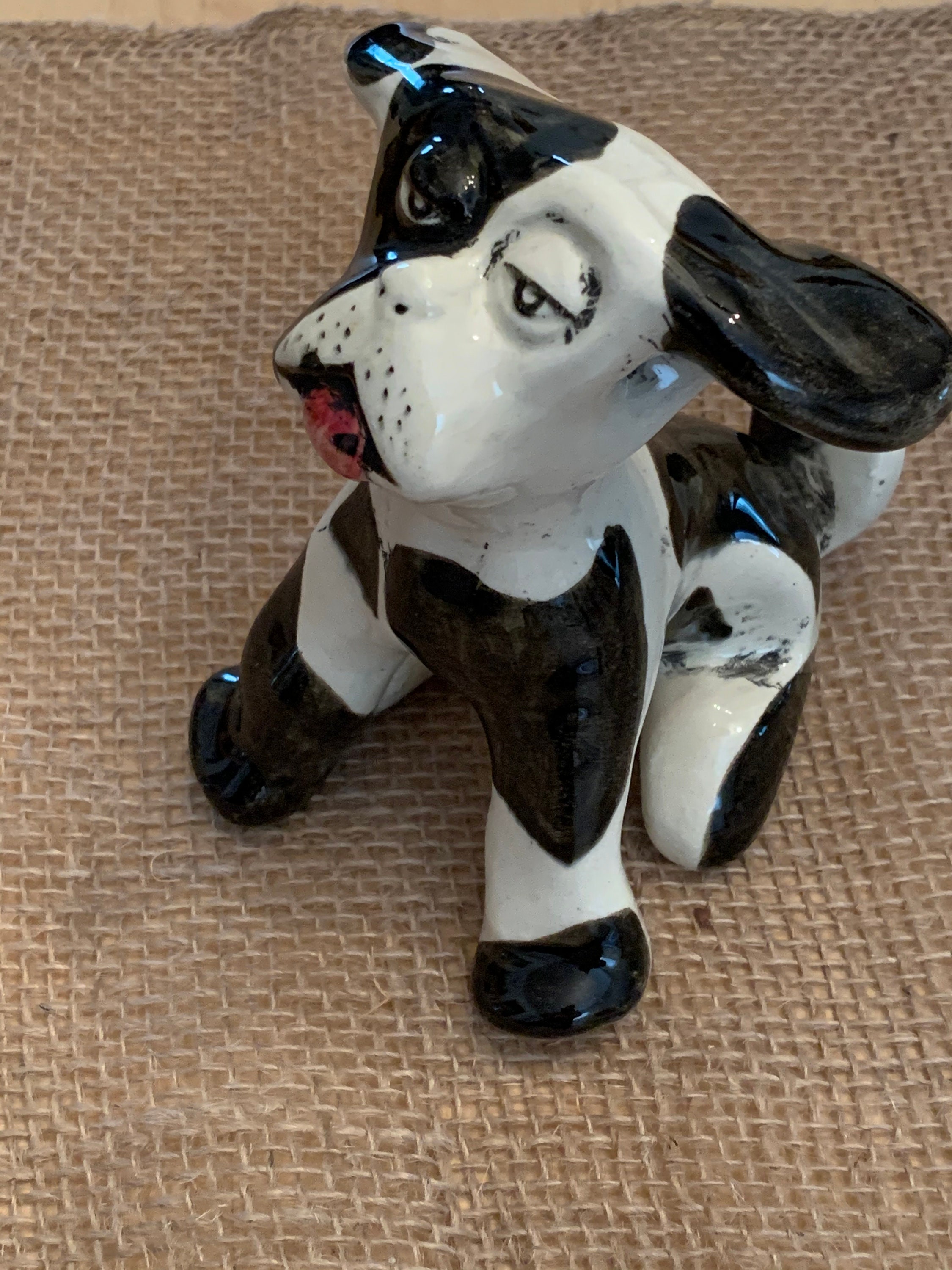 Vintage Ceramic Adorable Dog Statue Italy - Etsy