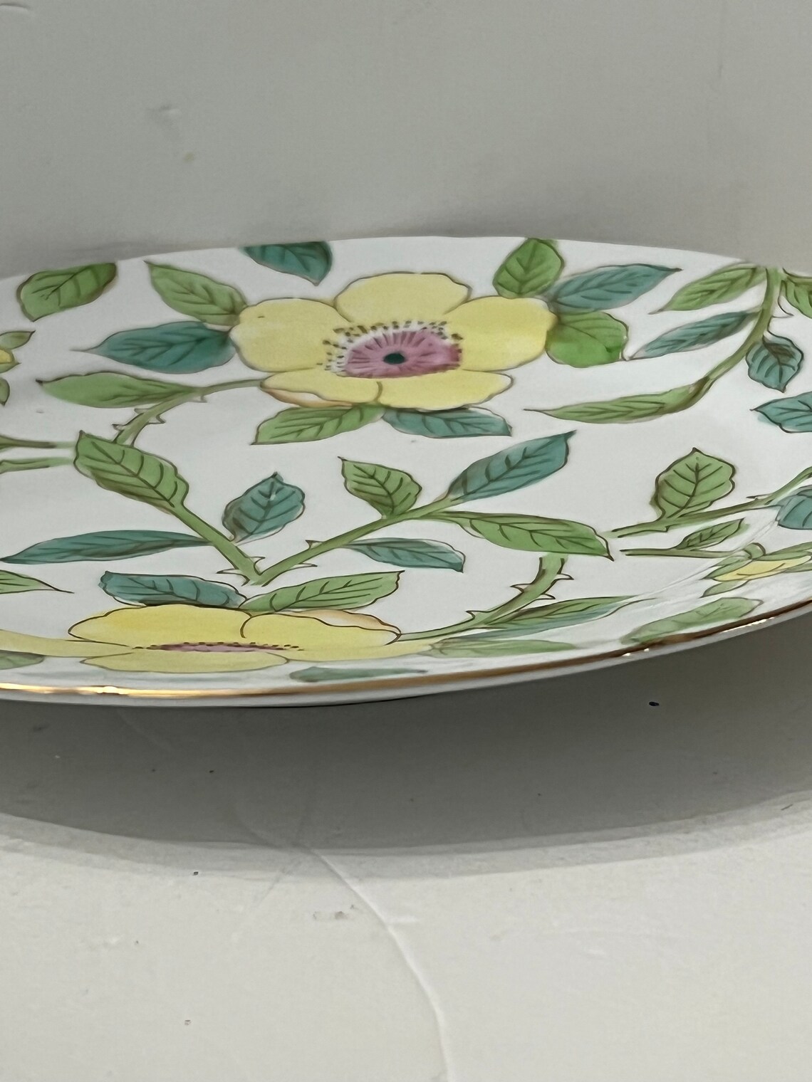 Vintage Ceramic Occupied Japan Yellow Floral Plate 10 - Etsy