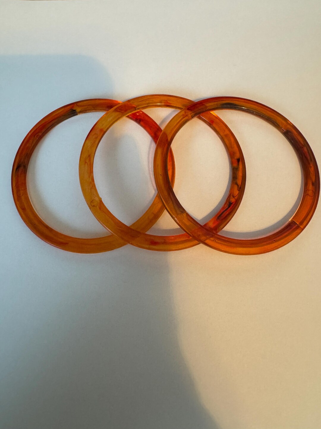 Vintage Dime Store Set of 3 Golden Amber Plastic Bangle Bracelets. - Etsy