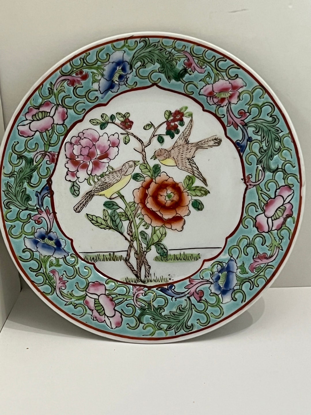 Vintage Dime Store Hand Painted Porcelain 6-inch Plate With Birds in ...