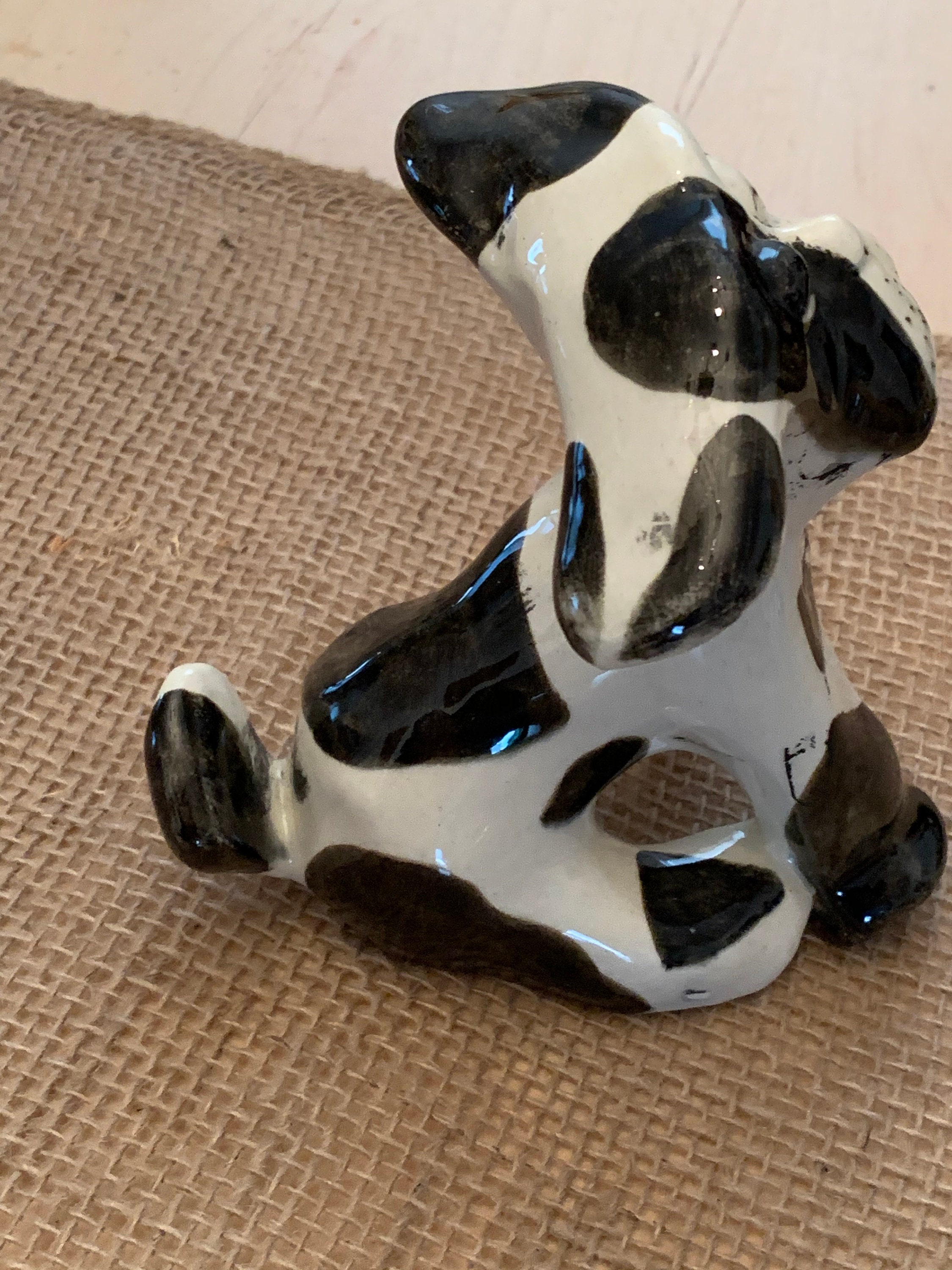 Vintage Ceramic Adorable Dog Statue Italy - Etsy