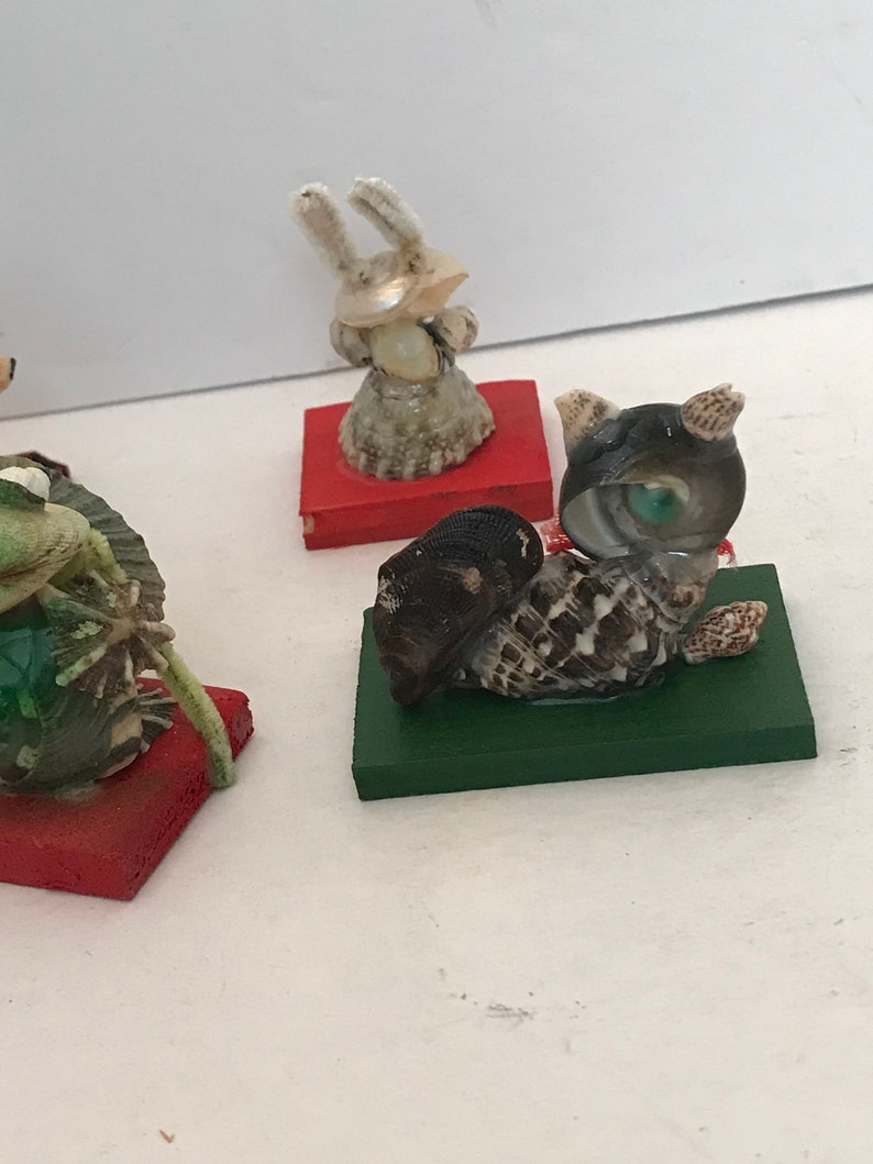 Vintage Set of 5 Handmade Japanese Shell Creatures Nos | Etsy