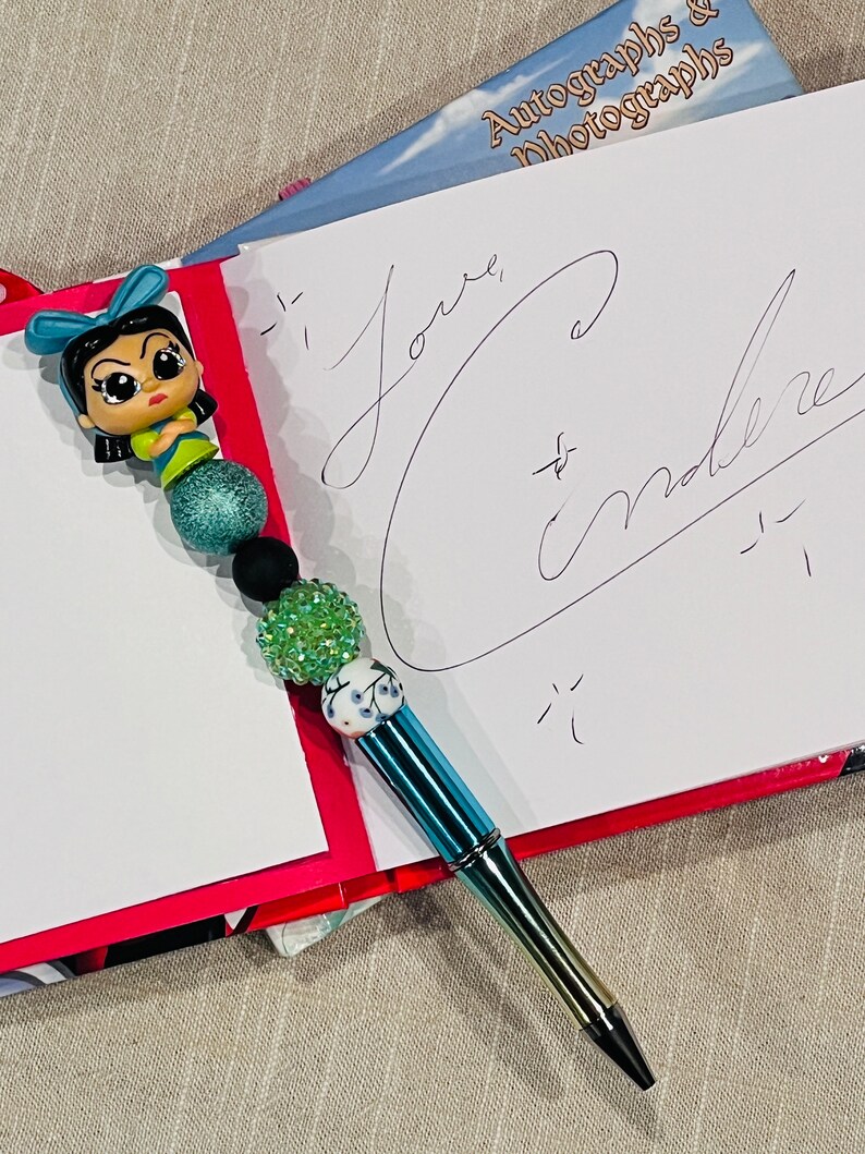Disney Cinderella Inspired Autograph Pen, Beaded Ballpoint Pen With ...