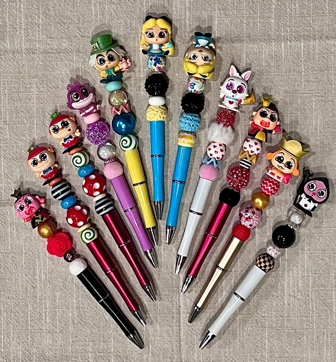 Disney Alice in Wonderland Inspired Autograph Pen, Beaded Ballpoint Pen ...