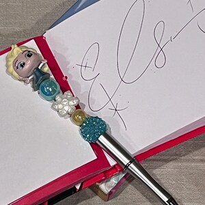 Disney Frozen Inspired Autograph Pen, Beaded Ballpoint Pen With Disney ...