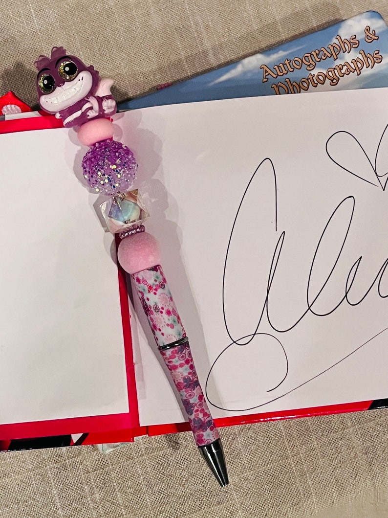 Disney Alice in Wonderland Inspired Autograph Pen, Beaded Ballpoint Pen ...