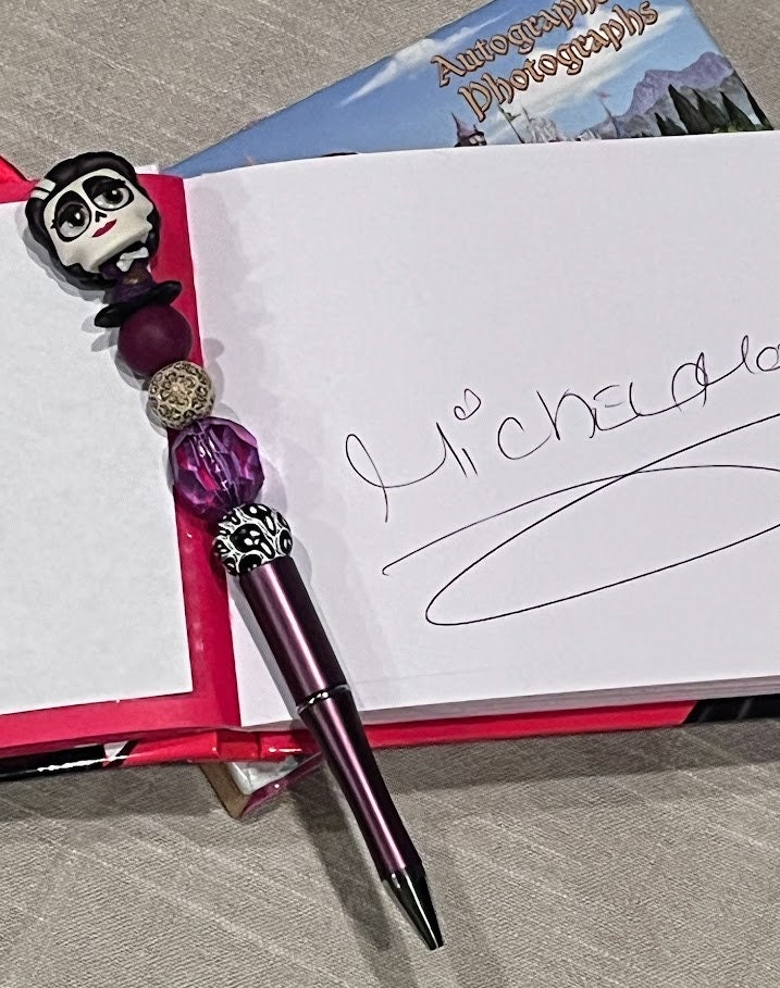 Disney Pixar Inspired Autograph Pen Beaded Ballpoint Pen With - Etsy