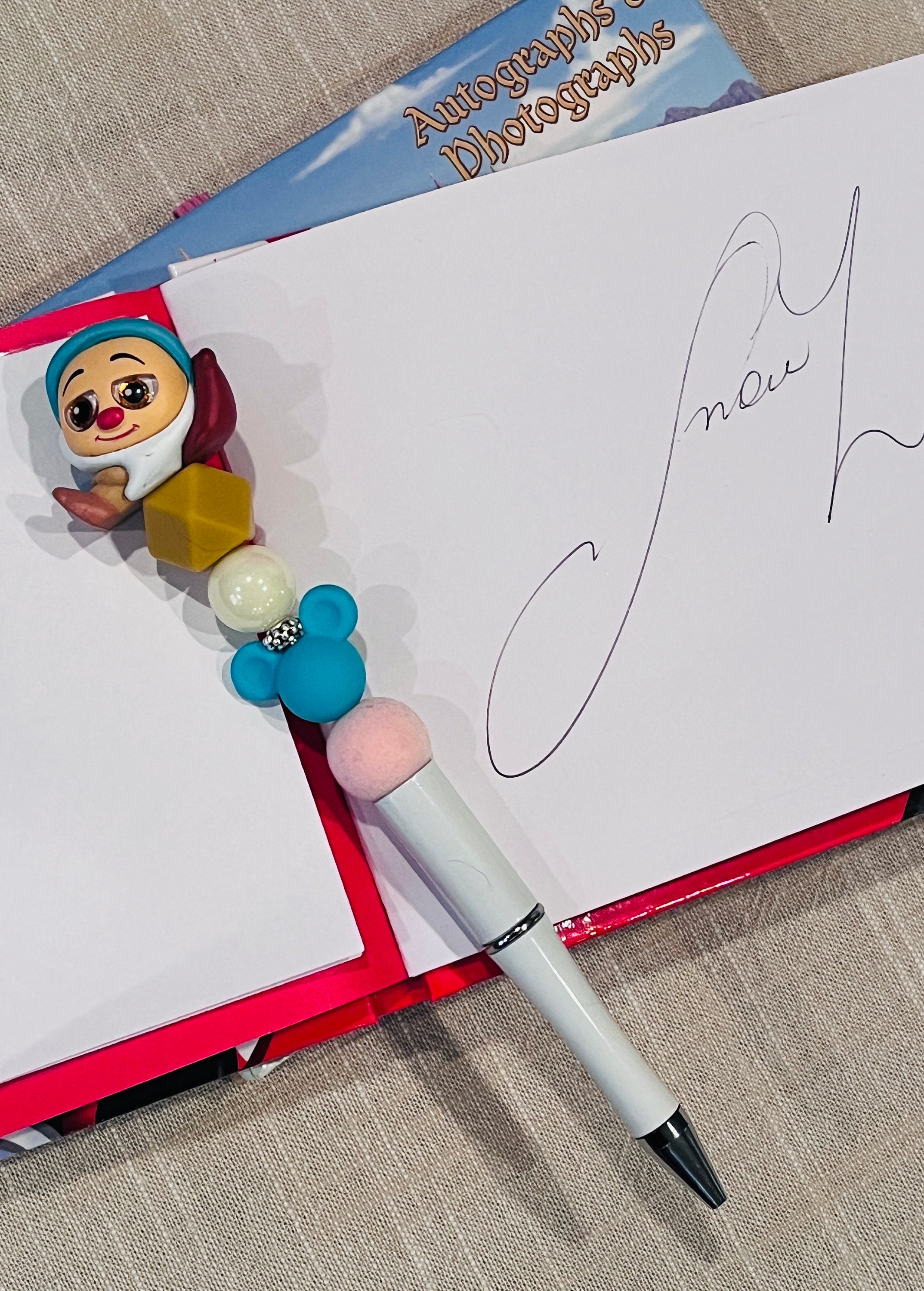Disneys Snow White Inspired Autograph Pen, Beaded Ballpoint Pen With ...
