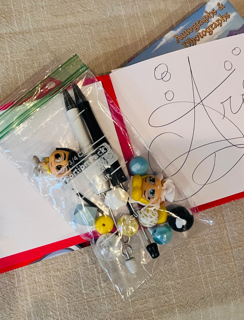 Disney Cinderella Inspired Autograph Pen, Beaded Ballpoint Pen With ...