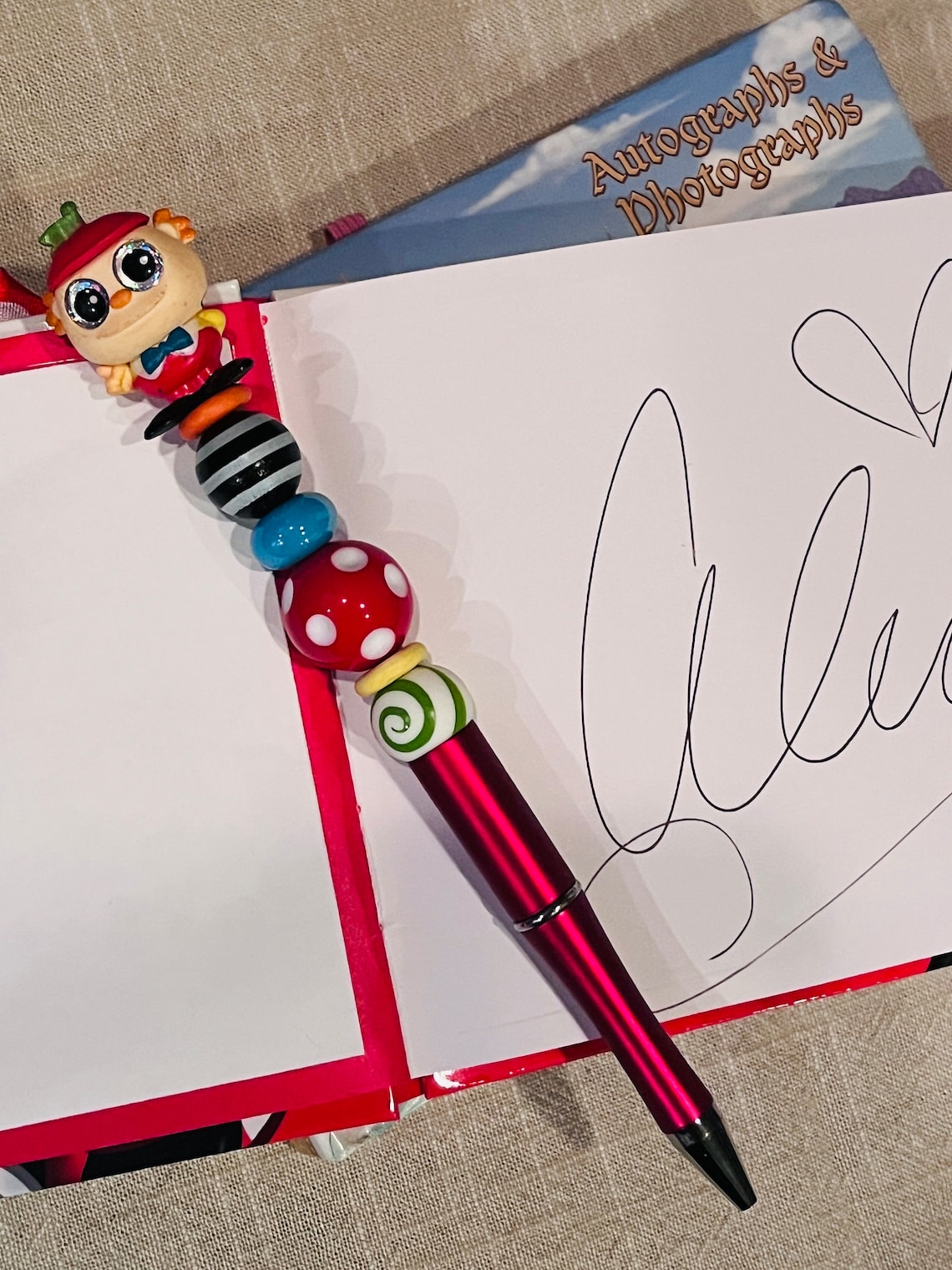 Disney Alice in Wonderland Inspired Autograph Pen, Beaded Ballpoint Pen ...