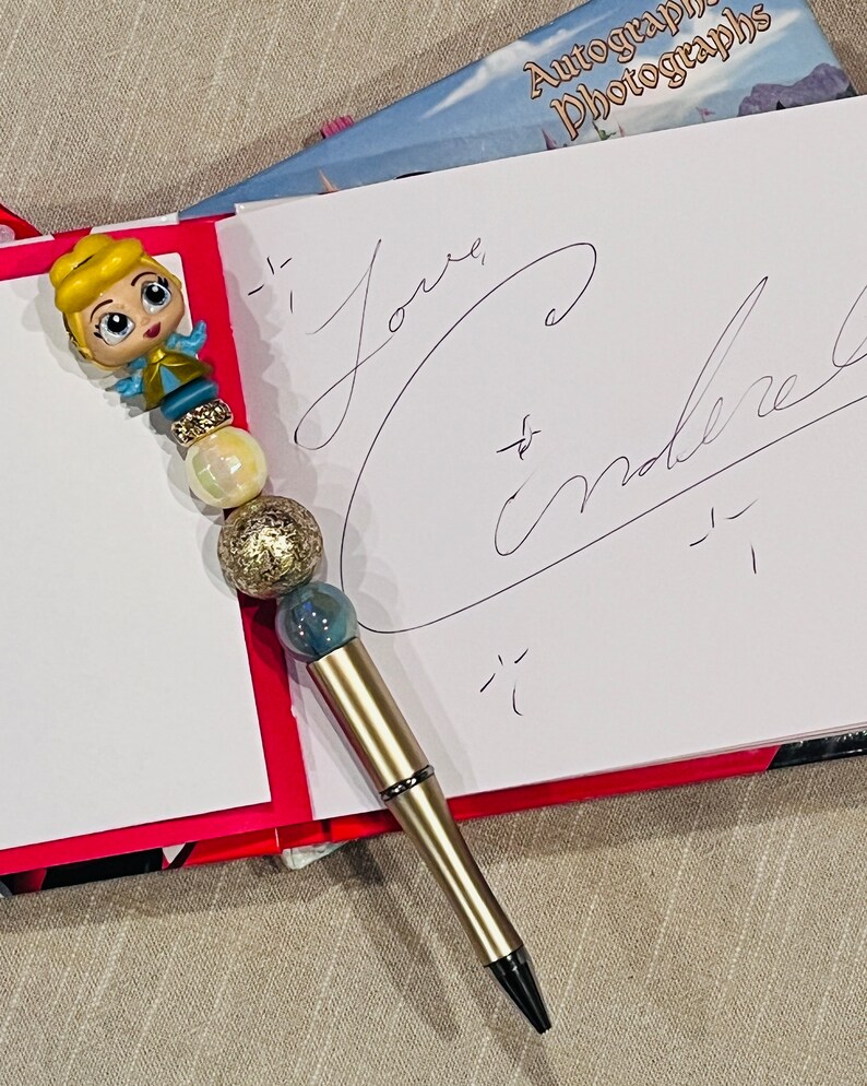 Disney Cinderella Inspired Autograph Pen, Beaded Ballpoint Pen With ...