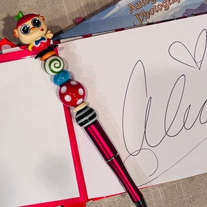 Disney Alice in Wonderland Inspired Autograph Pen, Beaded Ballpoint Pen ...
