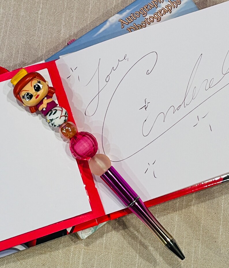 Disney Cinderella Inspired Autograph Pen, Beaded Ballpoint Pen With ...