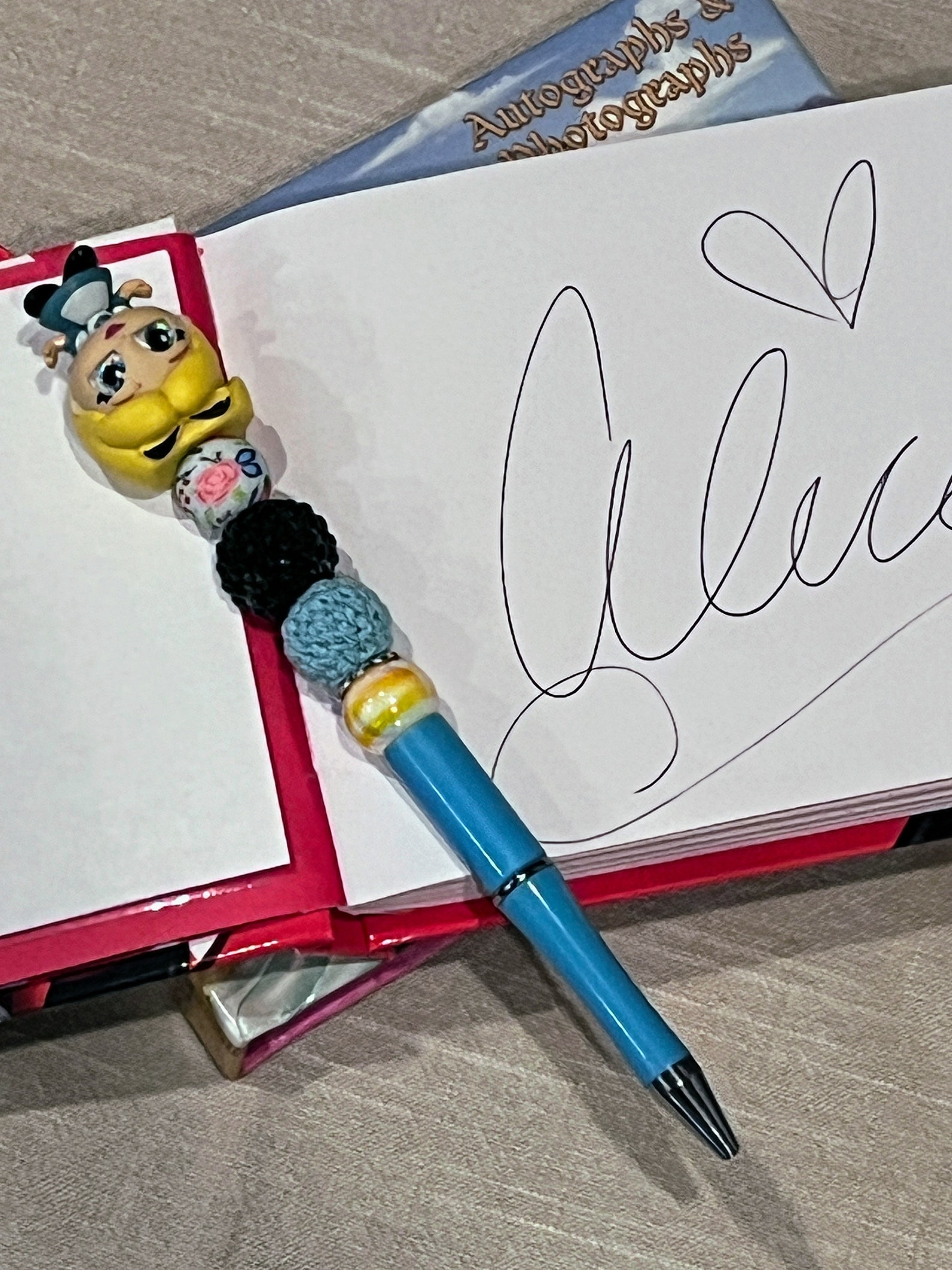 Disney Alice in Wonderland Inspired Autograph Pen, Beaded Ballpoint Pen ...