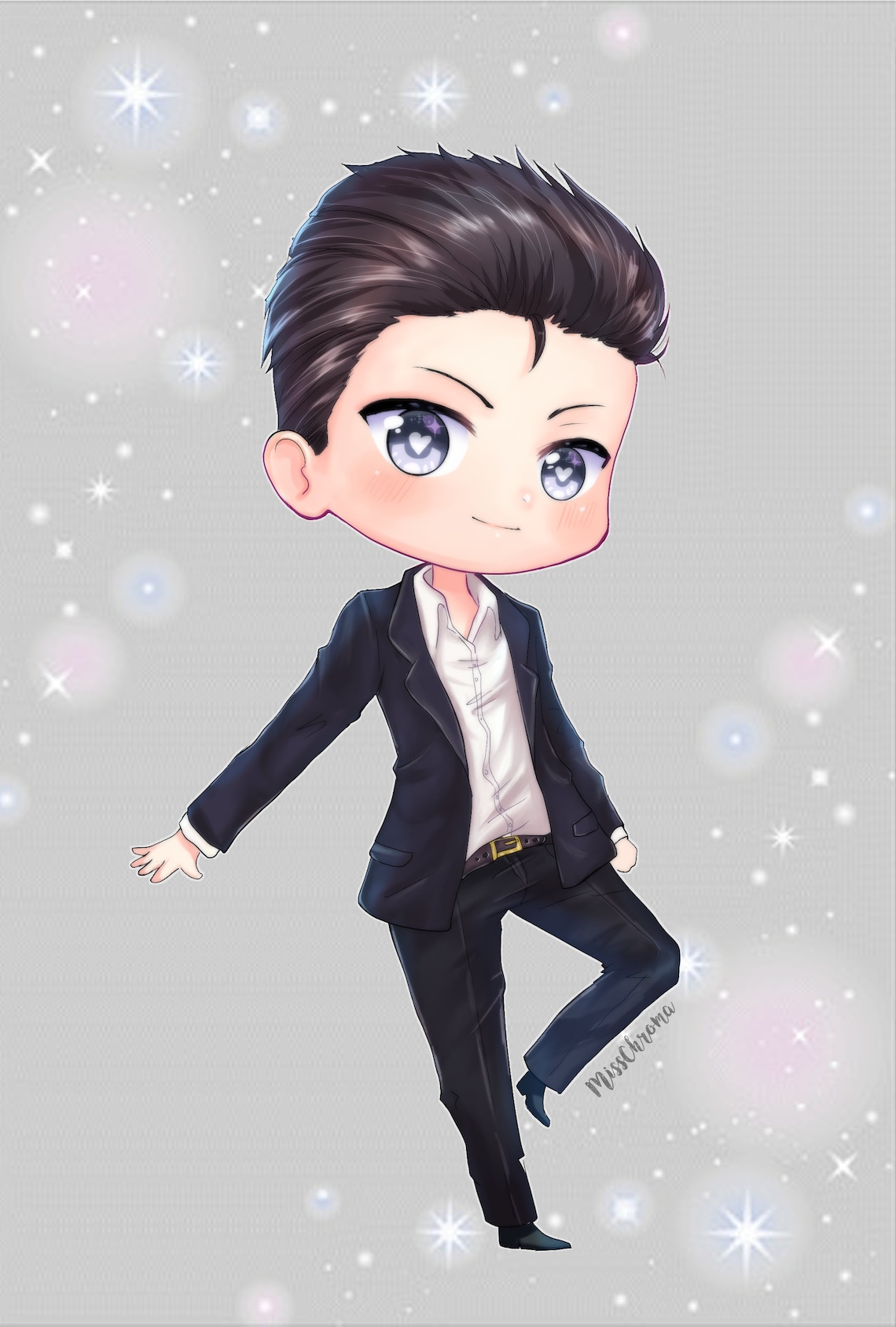 Custom Anime Portrait Chibi Commission Kawaii Fan Art Digital | Etsy