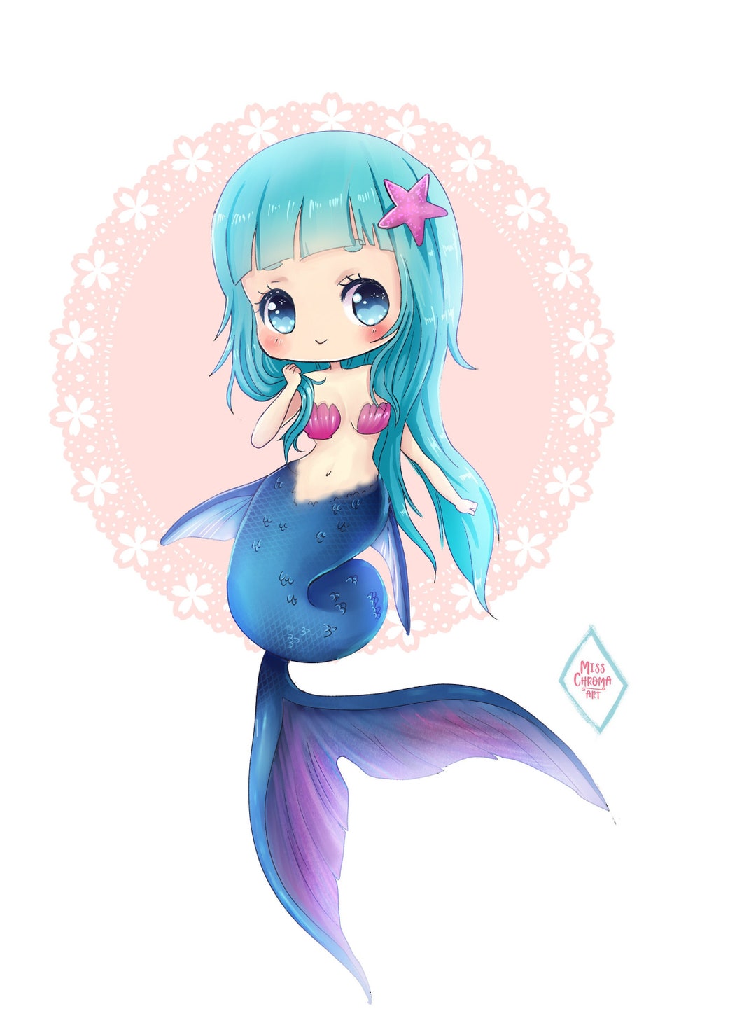 Custom Anime Portrait Chibi Commission, Kawaii Fan Art Digital ...