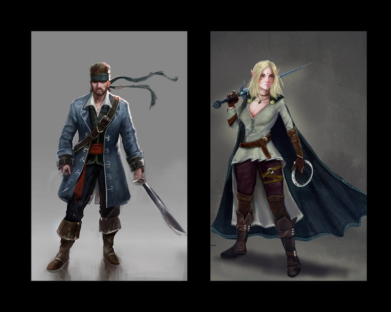 Full Body Dungeons and Dragons Commission, Custom D&D Character ...