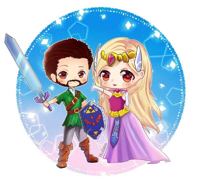 Family and Couples Portrait CHIBI COMMISSION 2characters - Etsy