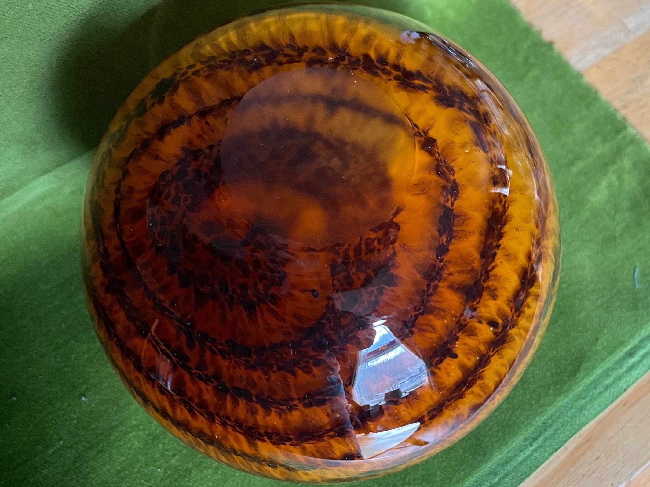 Art Glass Tiger Stripe Orb Vase - Etsy