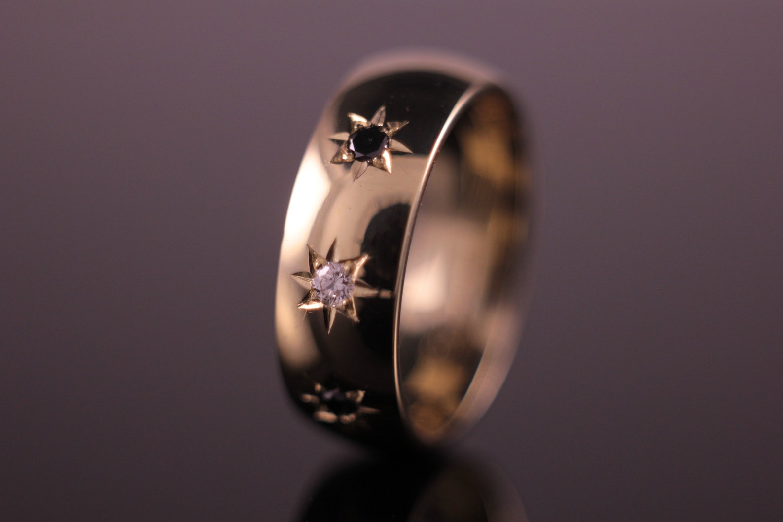 Diamond Star Set Ring 7mm - Etsy