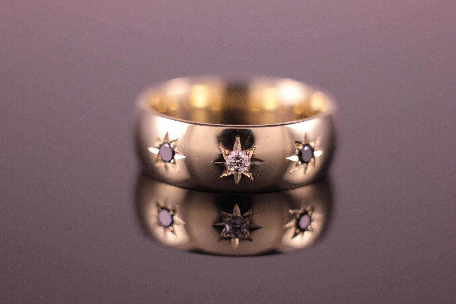 Diamond Star Set Ring 7mm - Etsy