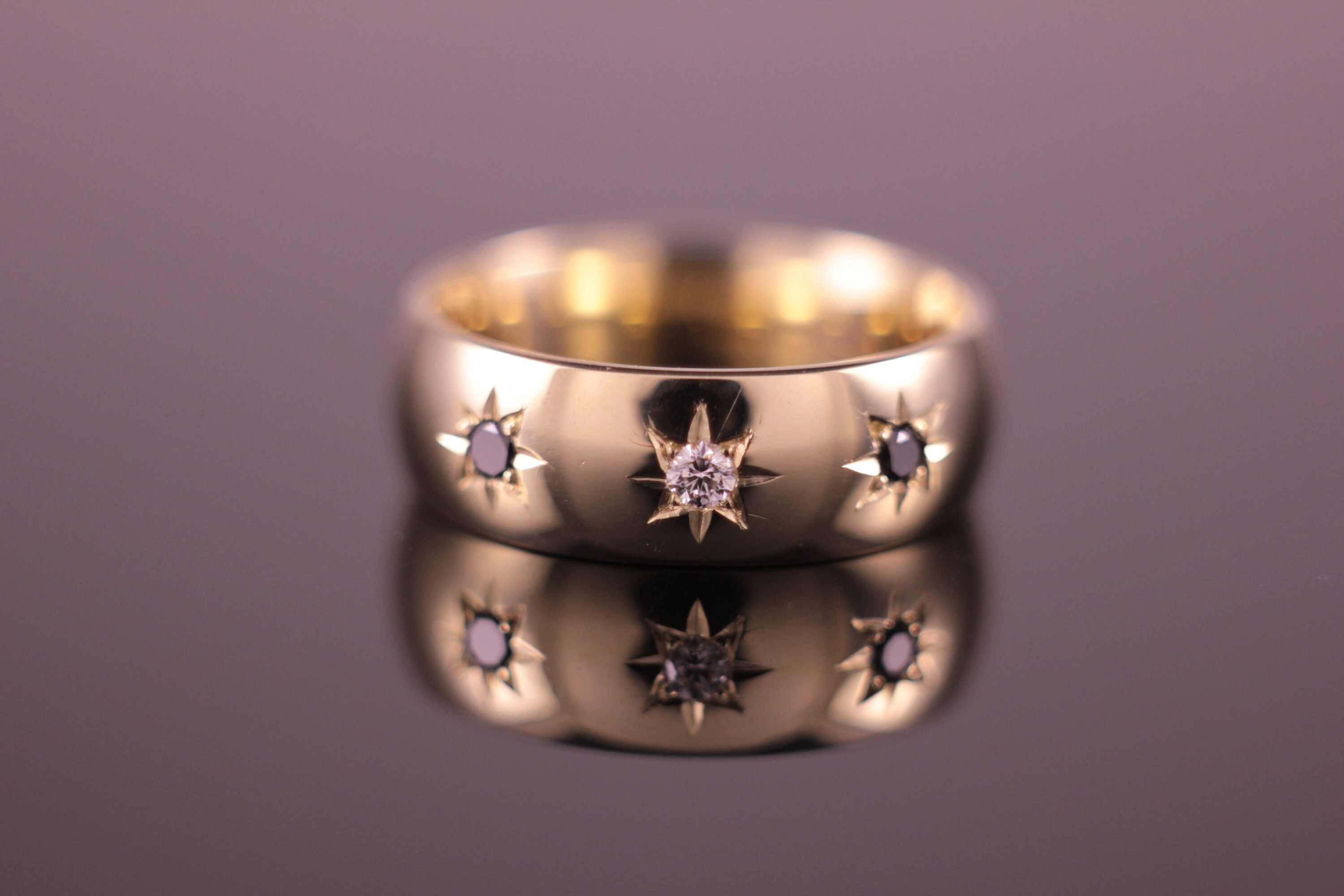 Diamond Star Set Ring 7mm - Etsy