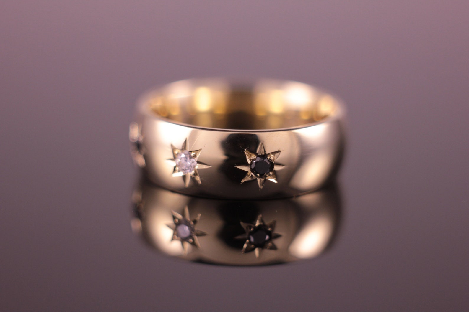 Diamond Star Set Ring 7mm - Etsy