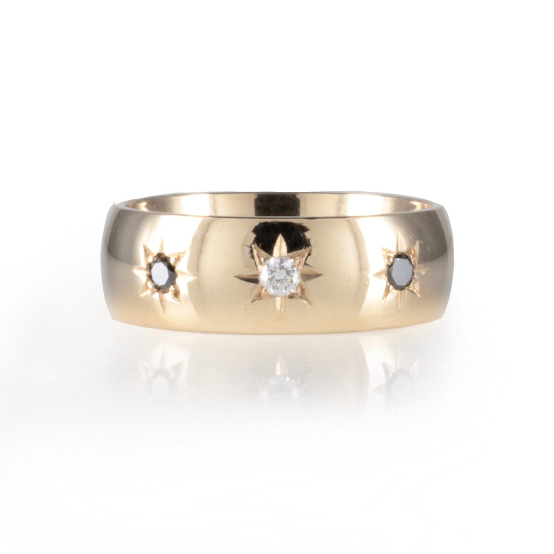 Diamond Star Set Ring 7mm - Etsy