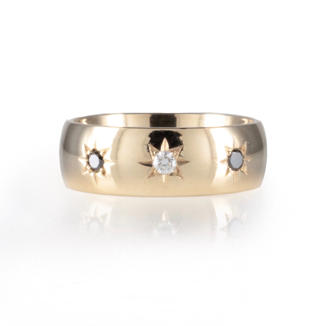 Diamond Star Set Ring 7mm - Etsy