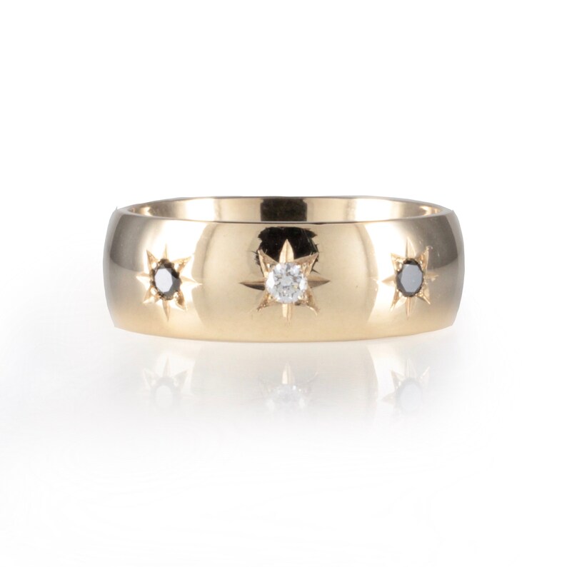 Diamond Star Set Ring 7mm - Etsy