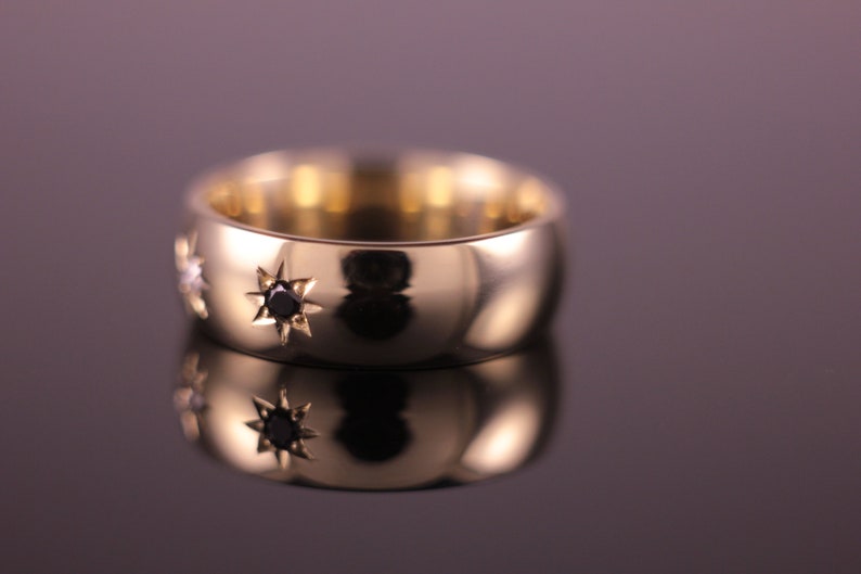 Diamond Star Set Ring 7mm - Etsy