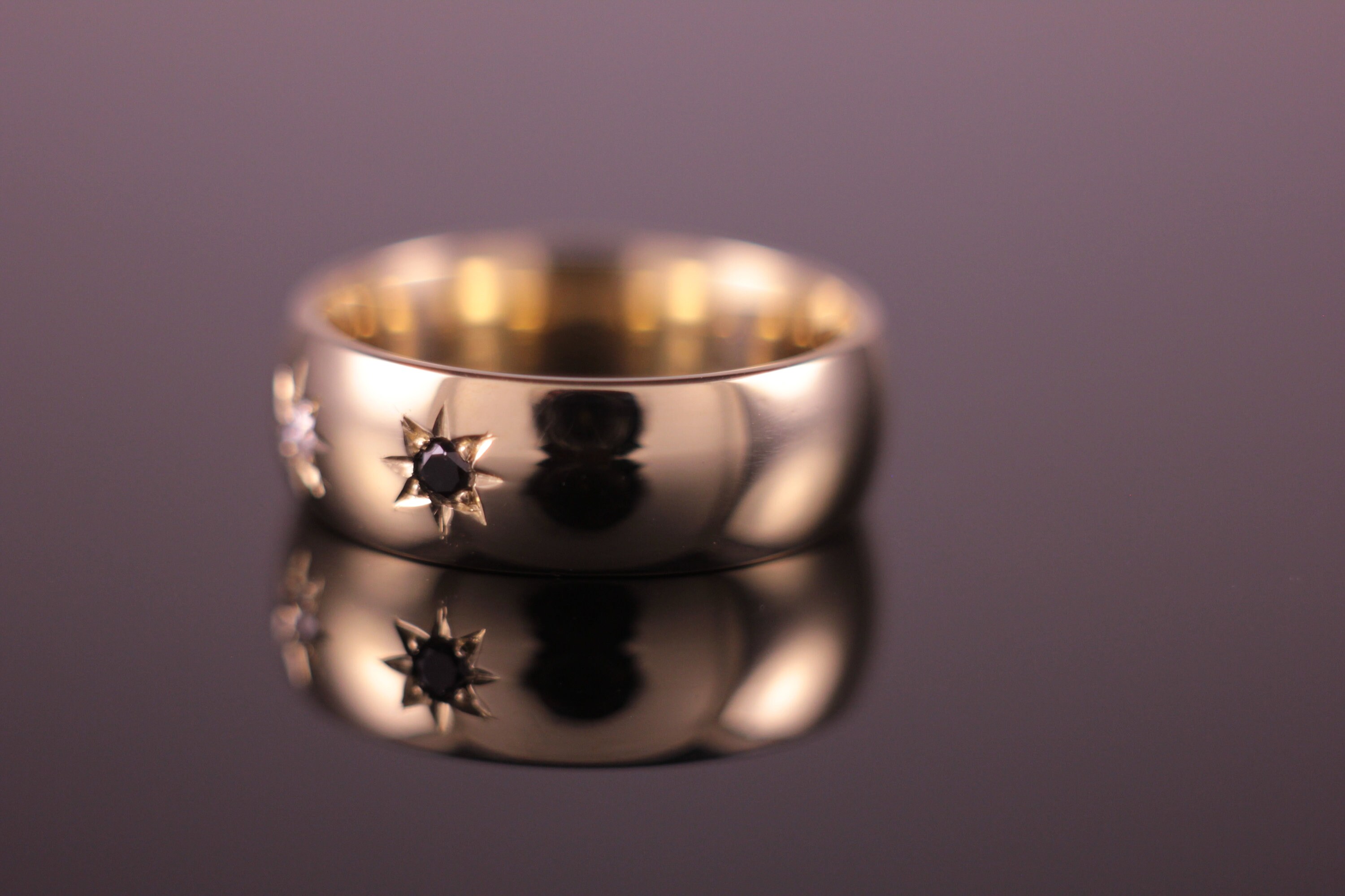 Diamond Star Set Ring 7mm - Etsy