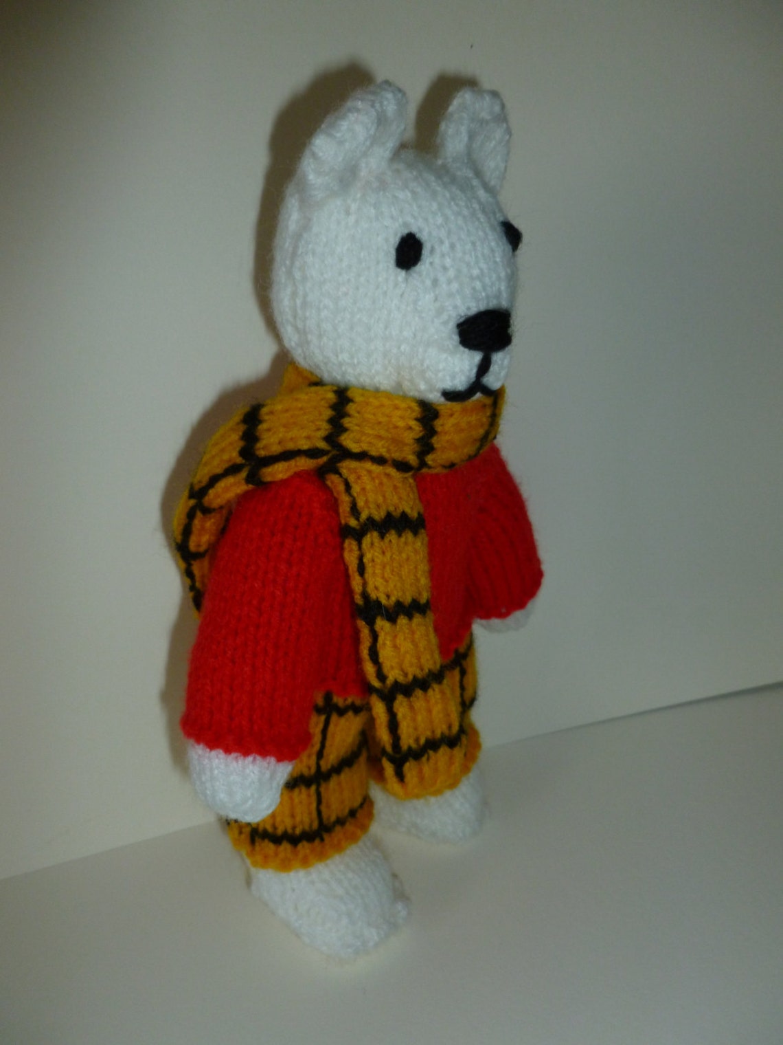 Knitted Rupert Bear - Etsy UK